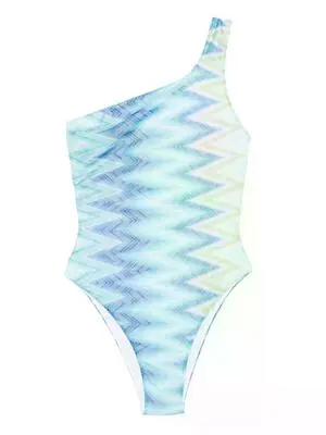 Missoni One-shoulder Swimsuit - Blue