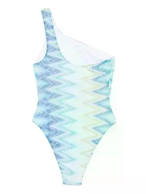 Missoni One-shoulder Swimsuit - Blue