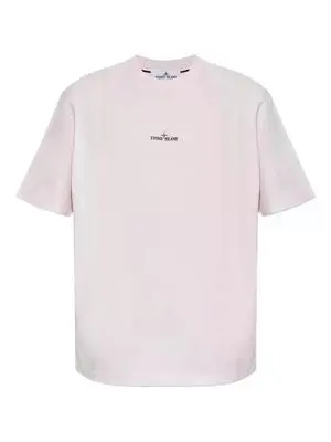 Stone Island Logo-print Cotton T-shirt - Pink