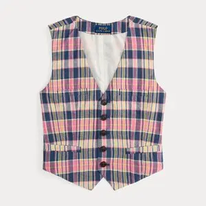 Ralph Lauren Plaid Cotton Vest