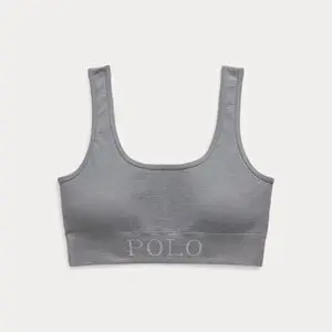 Ralph Lauren Logo Scoop Cropped Tank - Heather Grey