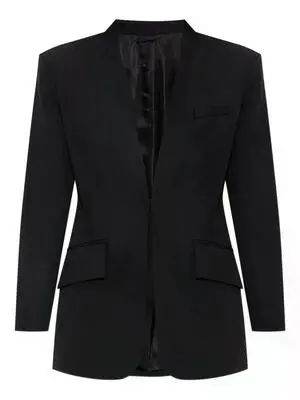Attico Padded-shoulder Wool Blazer