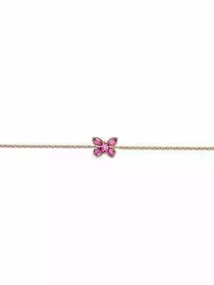 PRAGNELL 18kt Yellow Butterfly Ruby Chain Bracelet