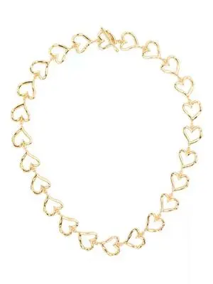 Maje Heart-motif Chain-link Necklace - Gold