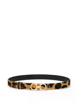 FERRAGAMO Adjustable Gancini Belt - Neutrals