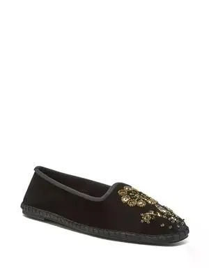 Malìparmi Bead-embellished Ballet Flats