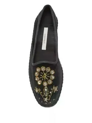 Malìparmi Bead-embellished Ballet Flats