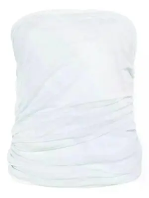 Christopher Esber Draped Strapless Top - Blue