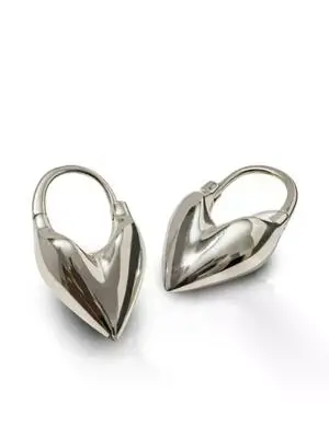 OTIUMBERG Heart-motif Hoop Earrings - Silver