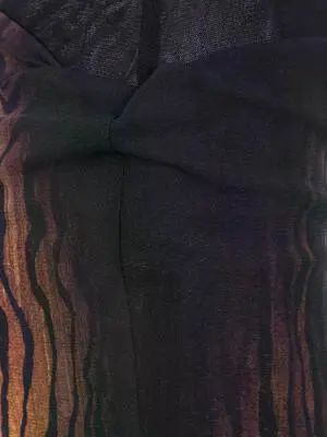 JEAN PAUL GAULTIER Wood-print Draped Skirt - Brown