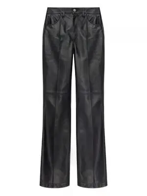 Attico Paneled Leather Trousers