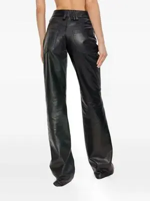 Attico Paneled Leather Trousers