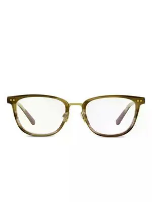 Shinola Rounded Rectangle Rivet Eyeglasses - Green