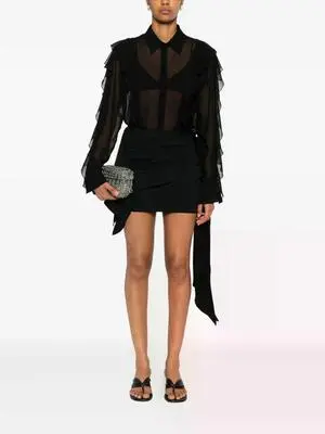 Blumarine Ruffled Silk Shirt