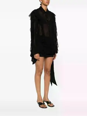 Blumarine Ruffled Silk Shirt