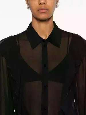 Blumarine Ruffled Silk Shirt