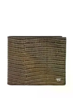 TOM FORD Lizard-effect Leather Wallet - Brown