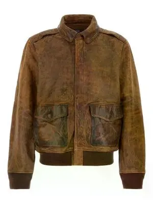 Polo Ralph Lauren Leather Jacket In Brown - 9% Off | Editorialist