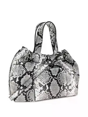 SAMSOE SAMSOE Midi Snakeskin-effect Tote Bag