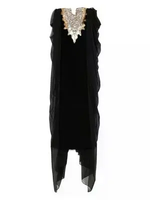 JEAN-LOUIS SABAJI Embellished Maxi Dress - Black