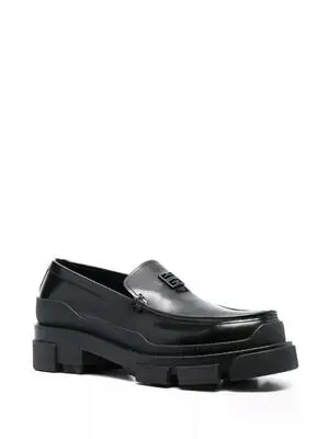 Givenchy Embossed-logo Leather Loafers