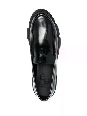Givenchy Embossed-logo Leather Loafers