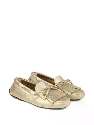 JIMMY CHOO Manon Loafers With Fringe Detail - Gold