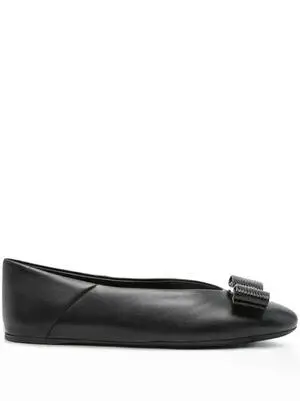 FERRAGAMO Vara Bow Leather Ballet Flats