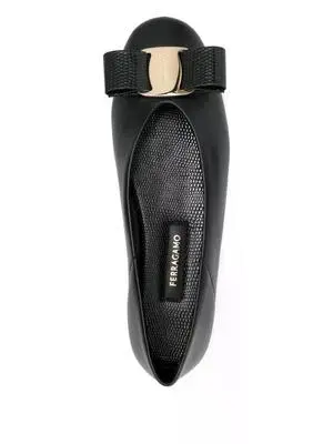 FERRAGAMO Vara Bow Leather Ballet Flats
