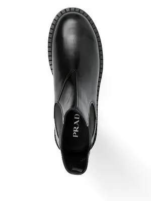 Prada 45mm Leather Chelsea Boots