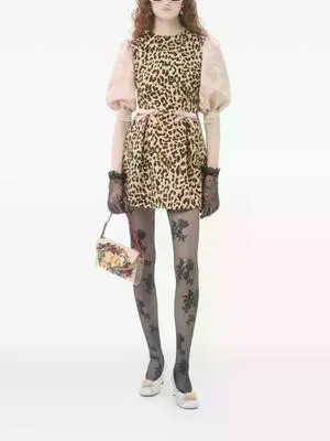 Valentino Garavani Leopard-print Mini Dress - Neutrals