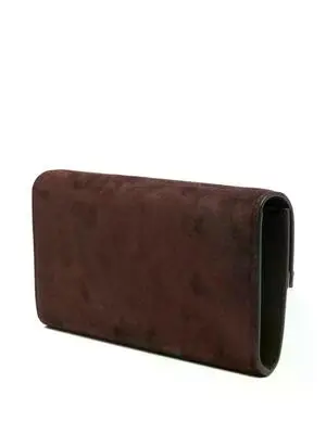 JIMMY CHOO Envelope Suede Clutch - Brown