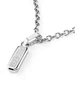 Philipp Plein Gothic Tag Pendant Necklace