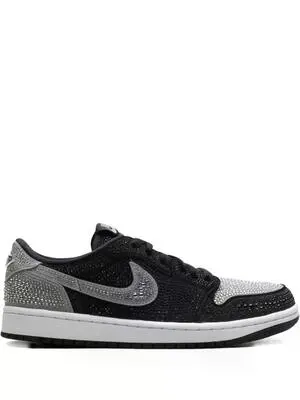 JORDAN Air 1 Retro Low Og Swarovski Stealth Sneakers - Grey