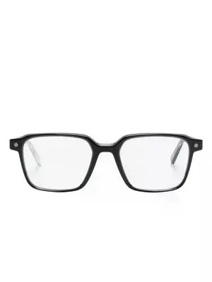 SNOB Square Frame Clip-on Glasses - Black