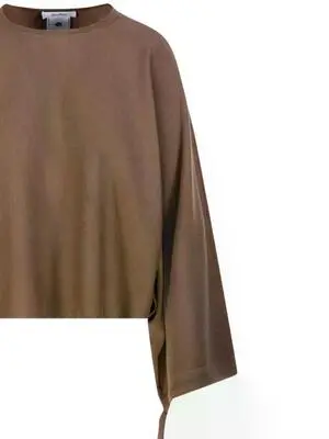 Max Mara Tie-detail Sweatshirt - Brown