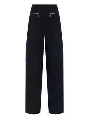 Etro Straight Leg High-waisted Zip-pocket Trousers