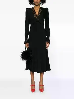 Alessandra Rich V-neck Midi Dress