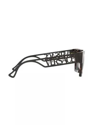 Versace Logo Cut-out Detailing Sunglasses