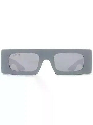Gucci Rectangle-frame Sunglasses - Silver
