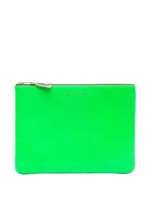 Comme Des Garçons Logo-print Clutch Bag - Blue