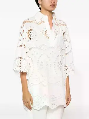 Zimmermann Floral-embroidered Blouse