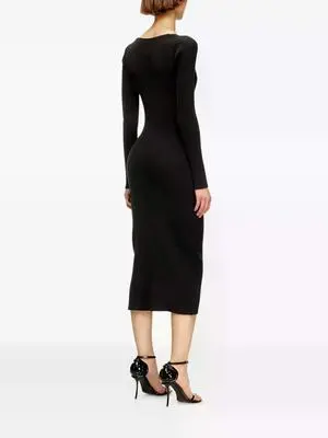 DIESEL® M-melti-ls Midi Day Dress - Black