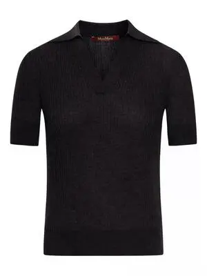 Max Mara Ribbed V-neck T-shirt