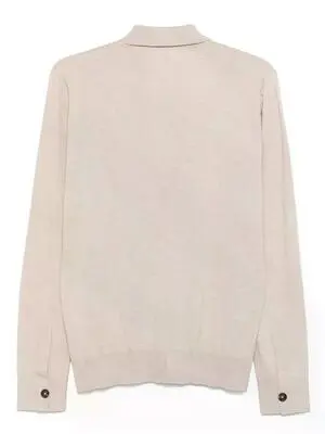 Eleventy Long-sleeved Polo Shirt - Neutrals