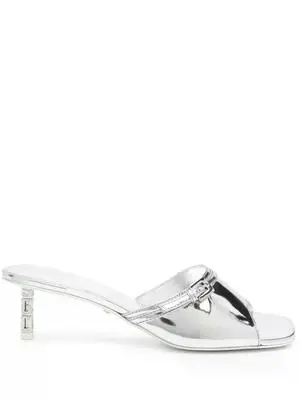 Gcds Mirrored Leather Sandals