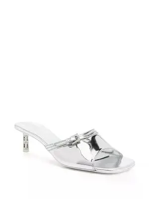 Gcds Mirrored Leather Sandals