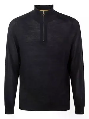 Paul Smith High-neck Half-zip Sweater - Black