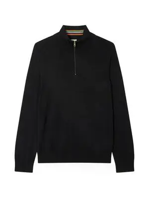 Paul Smith High-neck Half-zip Sweater - Black