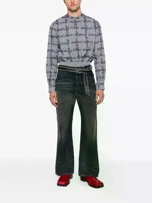 VIVIENNE WESTWOOD Logo-checked Shirt - Black